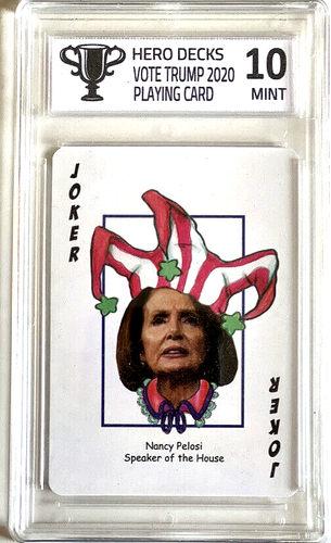 Nancy Poelosi 2020 Heros Deck VOTE TRUMP "Speaker" JOKER Playing Card ...
