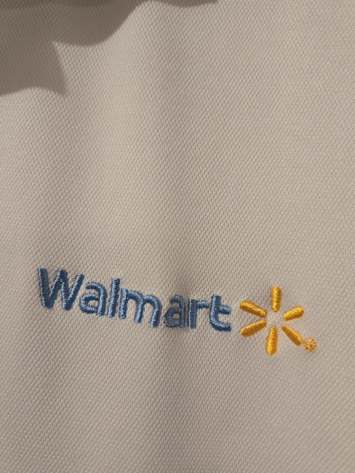Walmart Polo Shirt Womens Sz 2XL XXL White Logo Employee Uniform | eBay