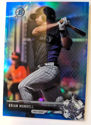 2017 BOWMAN CHROME BLUE REFRACTOR BRIAN MUNDELL 109/150 | eBay