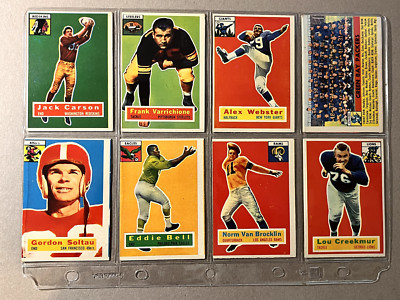 1956 Topps Football Complete Set of 120 cards plus Unmarked Checklist ...