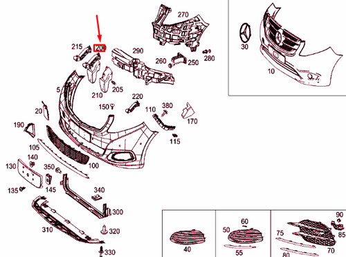 Mercedes Vito W447 W448 Anschlussleiste rechts vorne Stoßstange ...