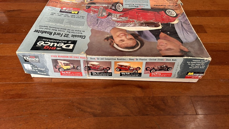 VINTAGE 1963 MONOGRAM THE BIG DEUCE CLASSIC '32 FORD ROADSTER MODEL KIT ...
