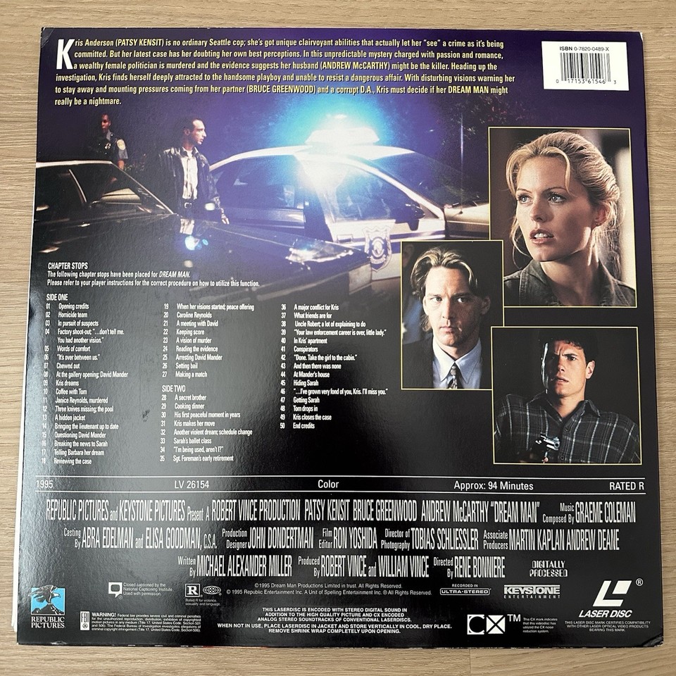 Dream Man (Laserdisc, 1995) Andrew McCarthy Patsy Kensit | eBay