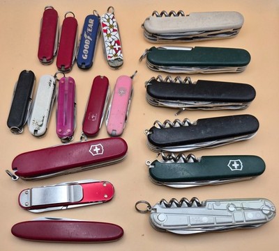 Lot of 13 Victorinox- Swiss Army Knives (SAK) - Various 91mm (018) | eBay