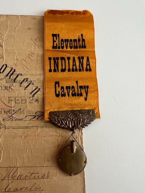 Eleventh Indiana Cavalry Discharge Certificate and Medal 1869 | eBay