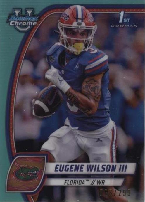 2024 Bowman University Chrome - Eugene Wilson III #74 Aqua Refractor ...