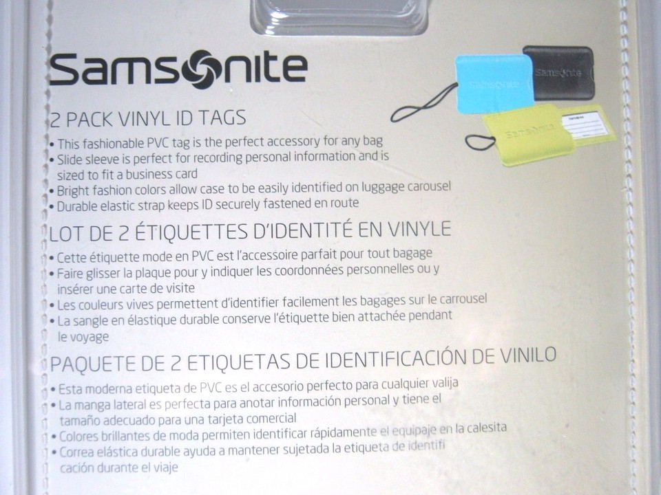 Samsonite Luggage Tag / 2 Piece Set Selected Color | eBay
