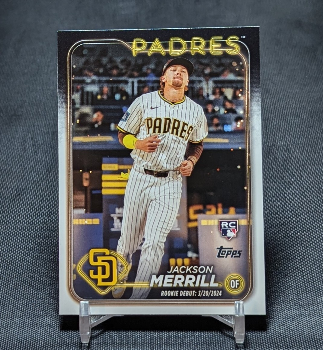 Jackson Merrill Debut Rookie RC 2024 Topps Update Card #US169 San Diego ...