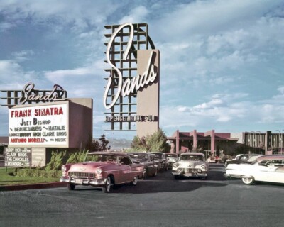 1959 SANDS HOTEL CASINO LAS VEGAS Glossy 8x10 Photo Print Frank Sinatra ...