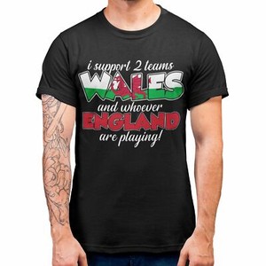 Wales Rugby T Shirt Funny Welsh Rivalry England Top Support 2 Teams ...
