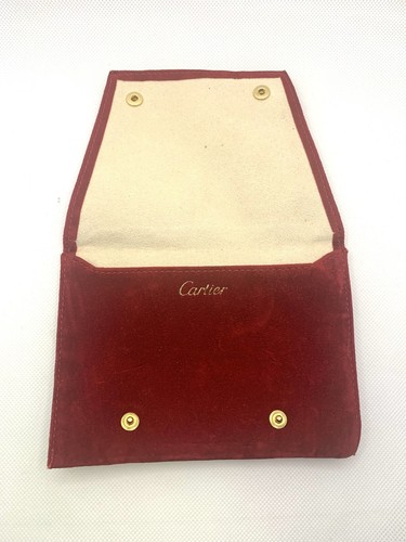 Cartier Suede Lined Red Velvet Jewelry Pouch 3”x2.5” | eBay