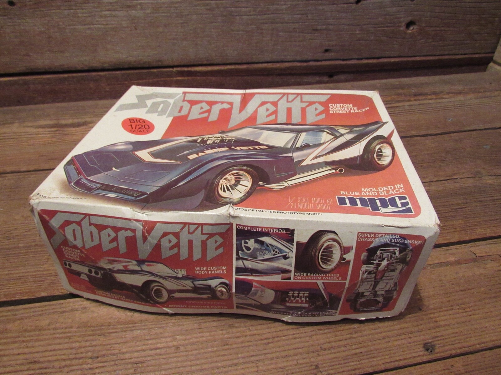Vintage 1981 mpc "SABER VETTE" Corvette Chevrolet Car Model Kit ...
