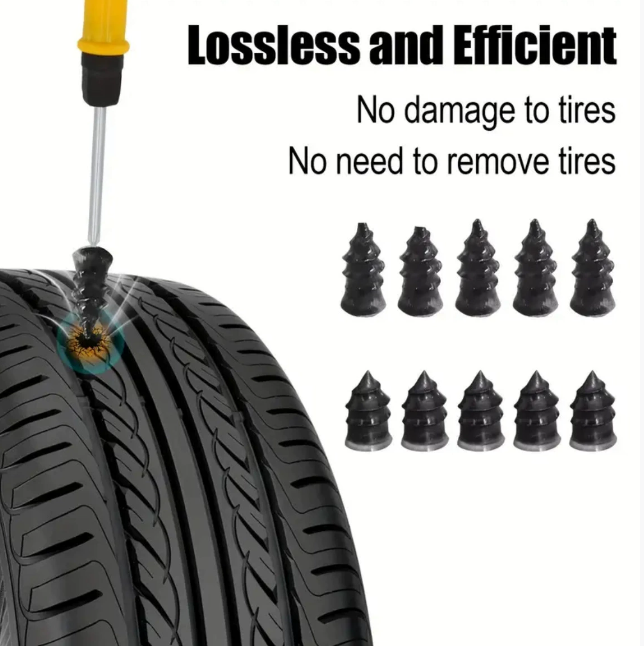 20PCS Rubber Tire Nail Repair Kit Screw In Tire Plugs for Car Truck SUV ...