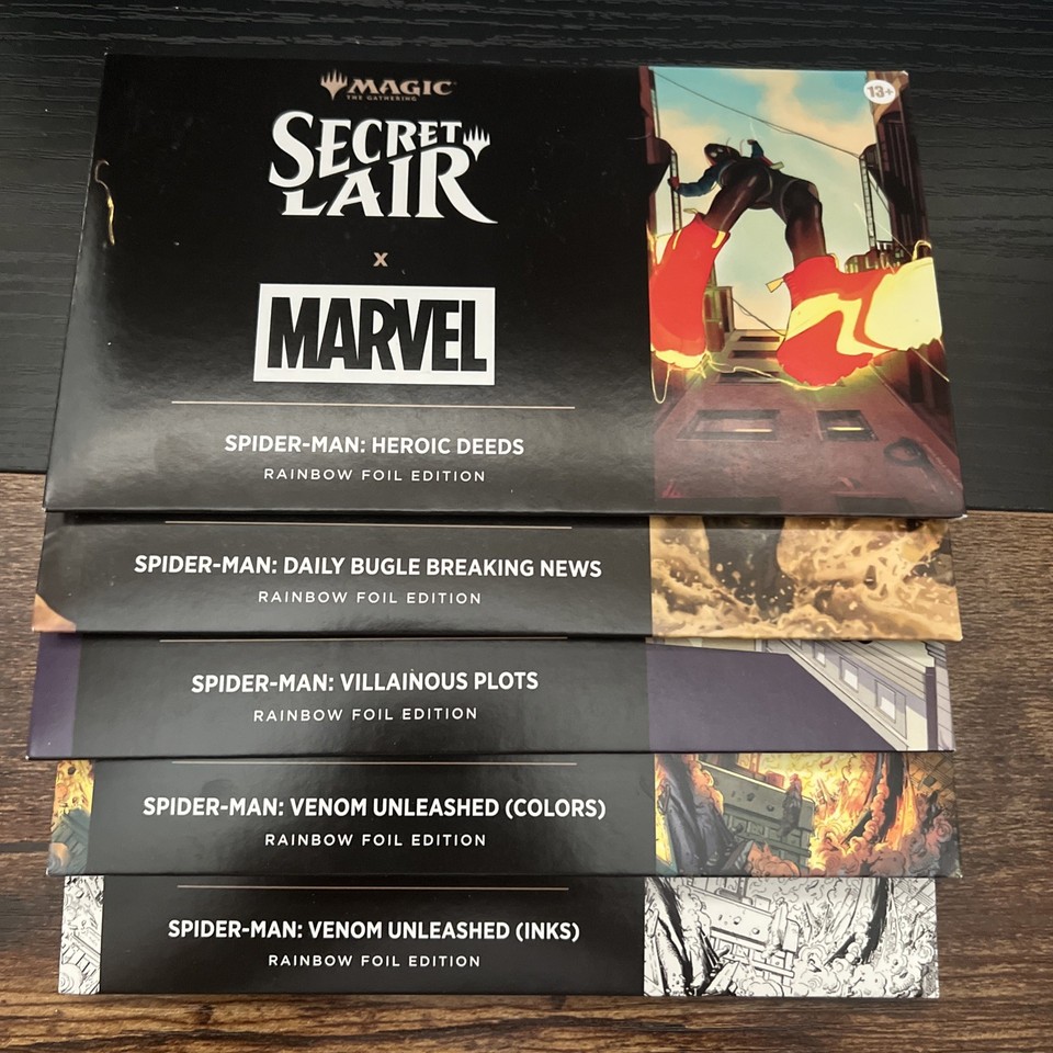 Magic The Gathering Secret Lair x Spider-Man Foil Web-Slinger Bundle ...