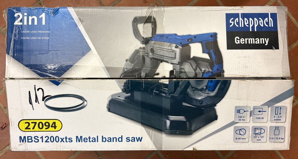 Scheppach metal band saw 2 in 1 MBS 1200 XTS | eBay UK