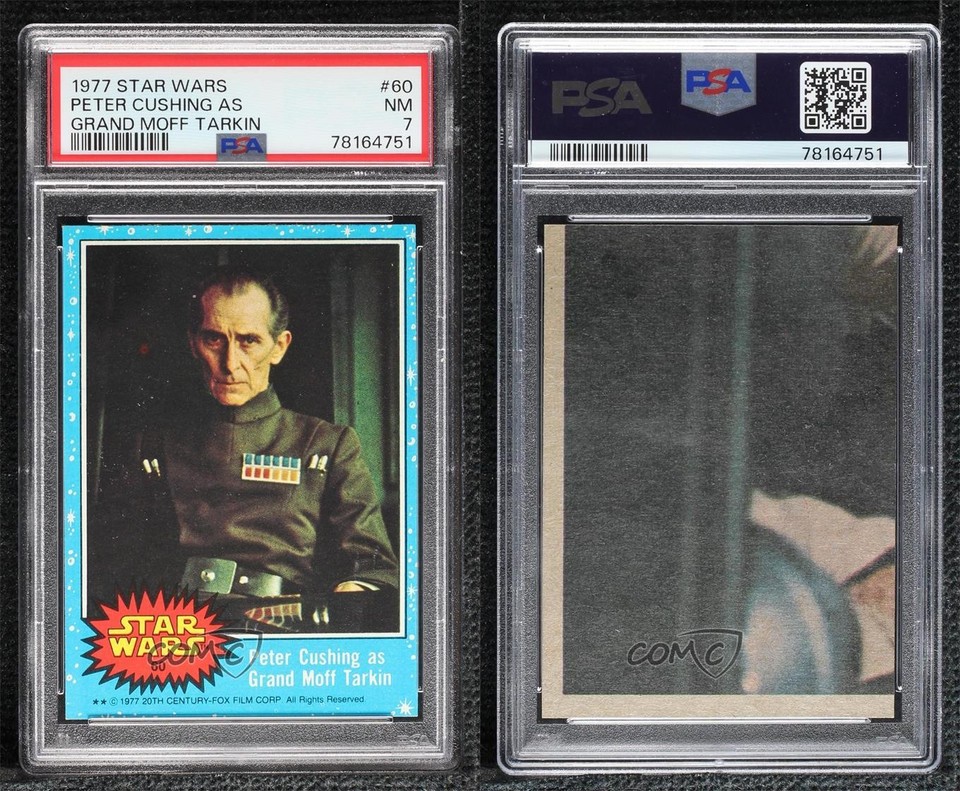 1977 Topps Star Wars Peter Cushing as Grand Moff Tarkin #60 PSA 7 14ww ...