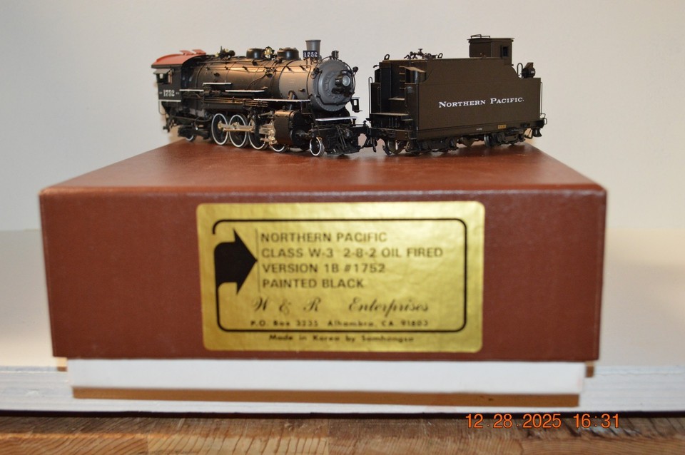 W&R Enterprises Northern Pacific Class W-3 HO 2-8-2 Scale Brass Painted ...