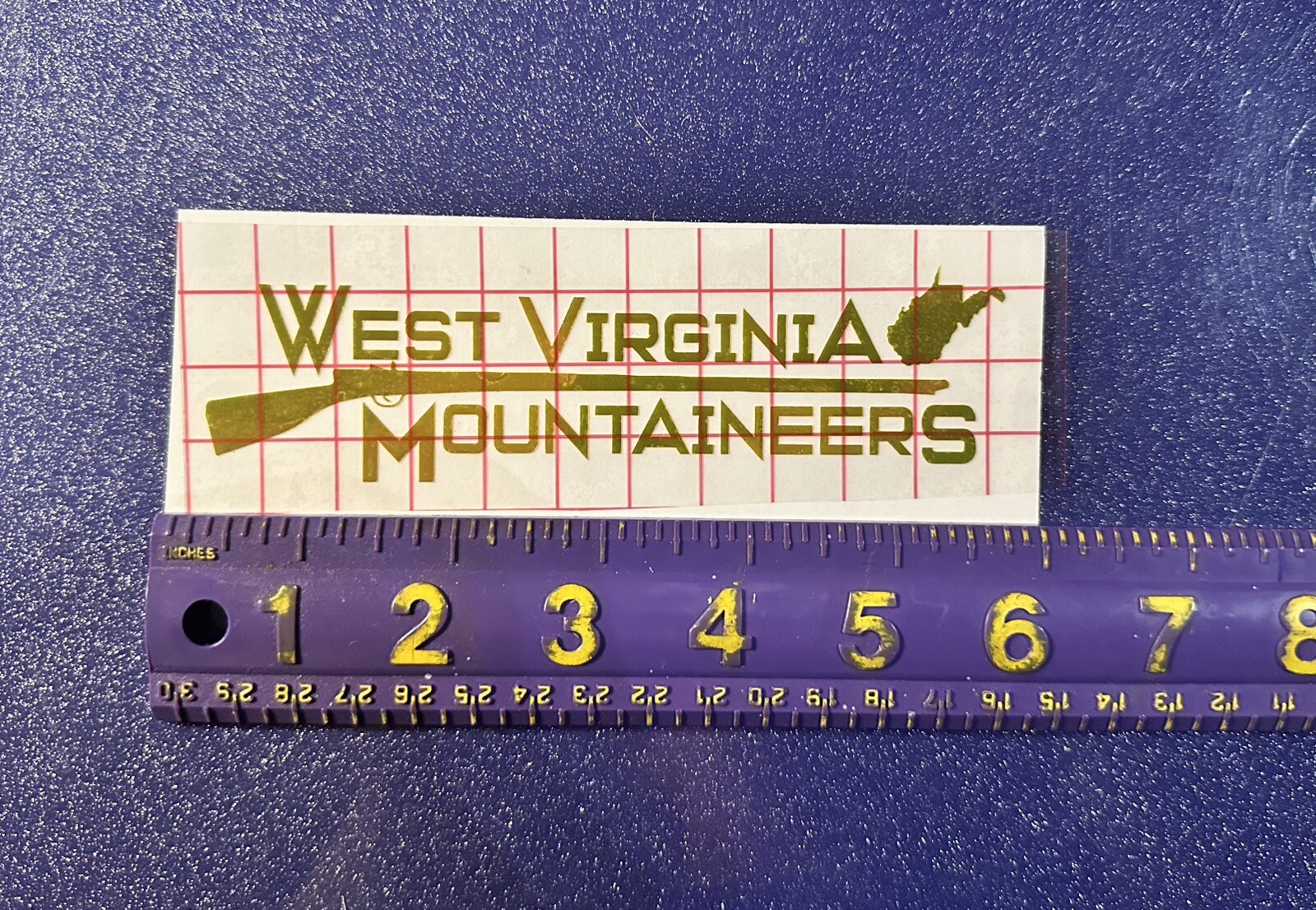 WVU Mountaineers Musket Vinyl Car Window Decal West Virginia Brushed ...