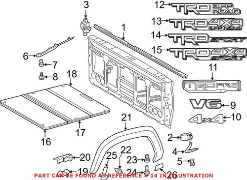 Genuine OEM Pickup Box Decal for Toyota 7599604080A0 | eBay