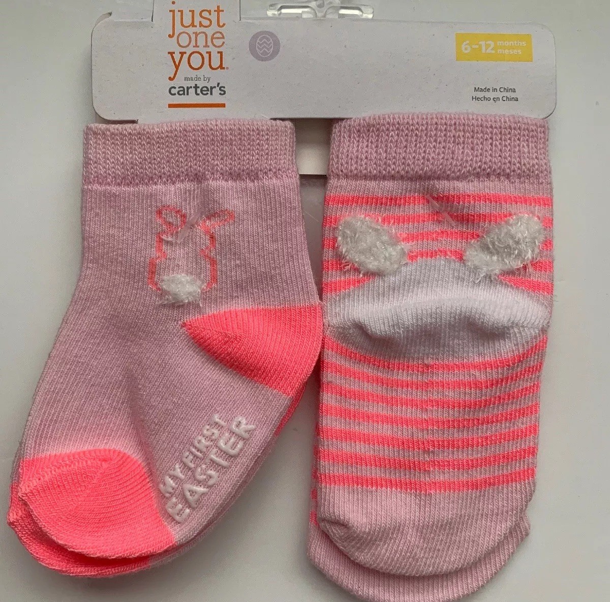 NWT Carter's Just One You My First Easter Bunny Infant Girl Socks Pink ...