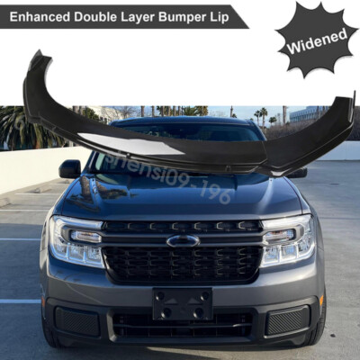 For Ford Maverick XLT Gloss Black Front Bumper Chin Lip Body Spoiler ...