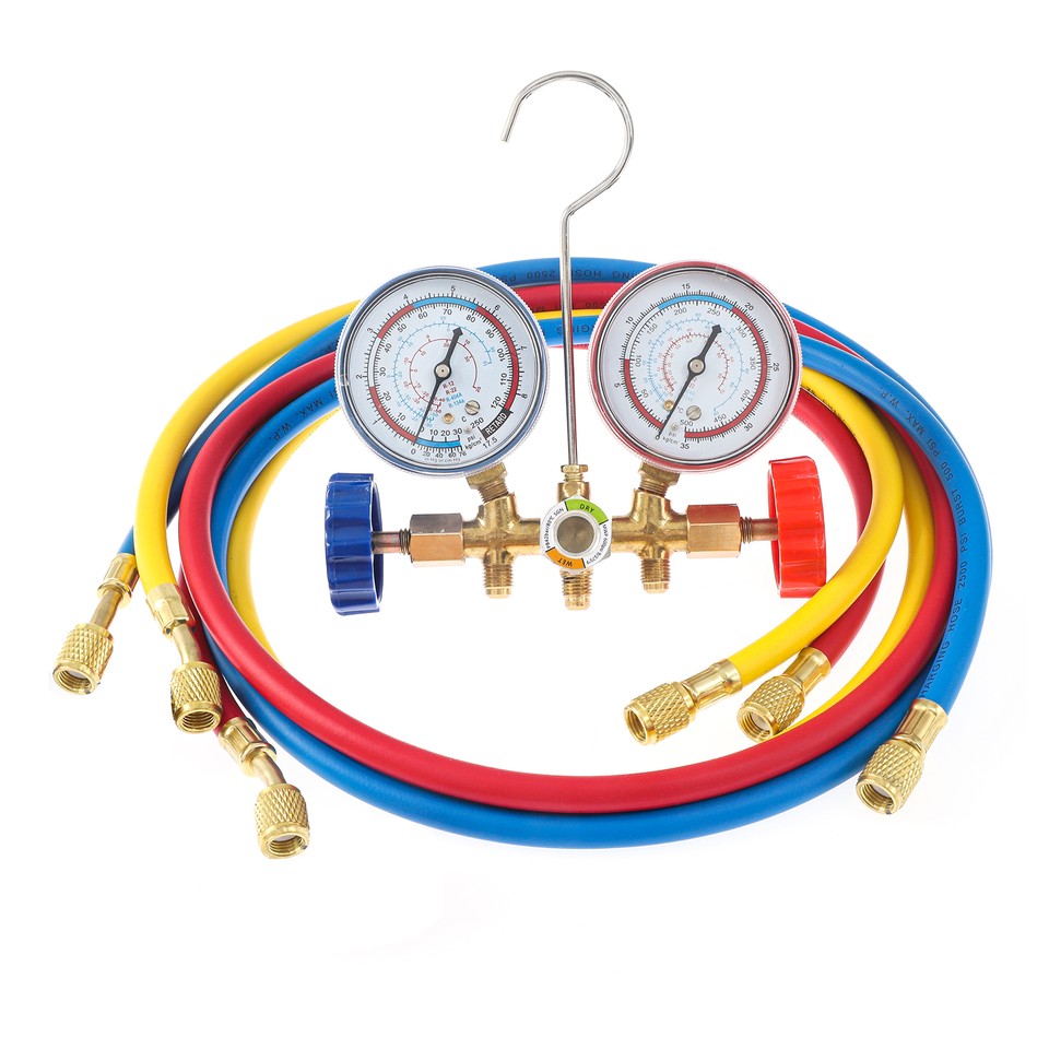 Air Vacuum Pump HVAC A/C Refrigeration Kits AC Manifold Gauge Kits Air ...