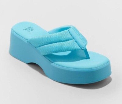 Women's Angela Platform Sandals Turquoise Blue - Wild Fable - SIZE 10 ...