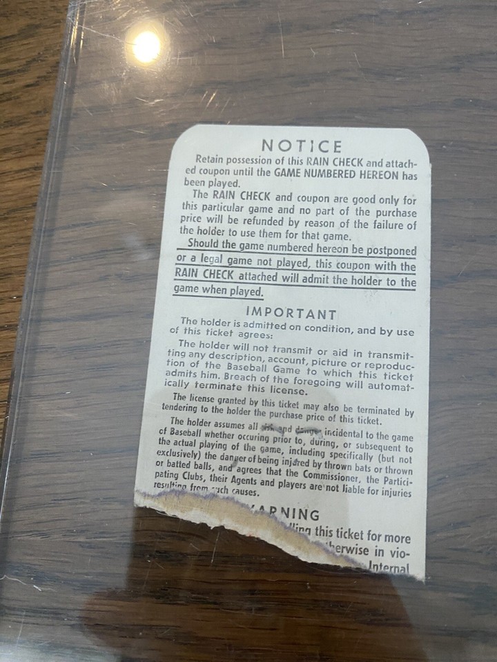 1962 WORLD SERIES TICKET STUB GAME 3 NY Yankees Roger Maris 2 RBIs ...