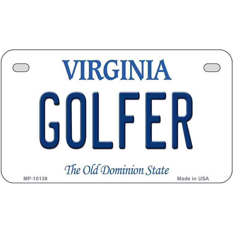 Golfer Virginia Novelty Metal Motorcycle Plate MP-10138 | eBay