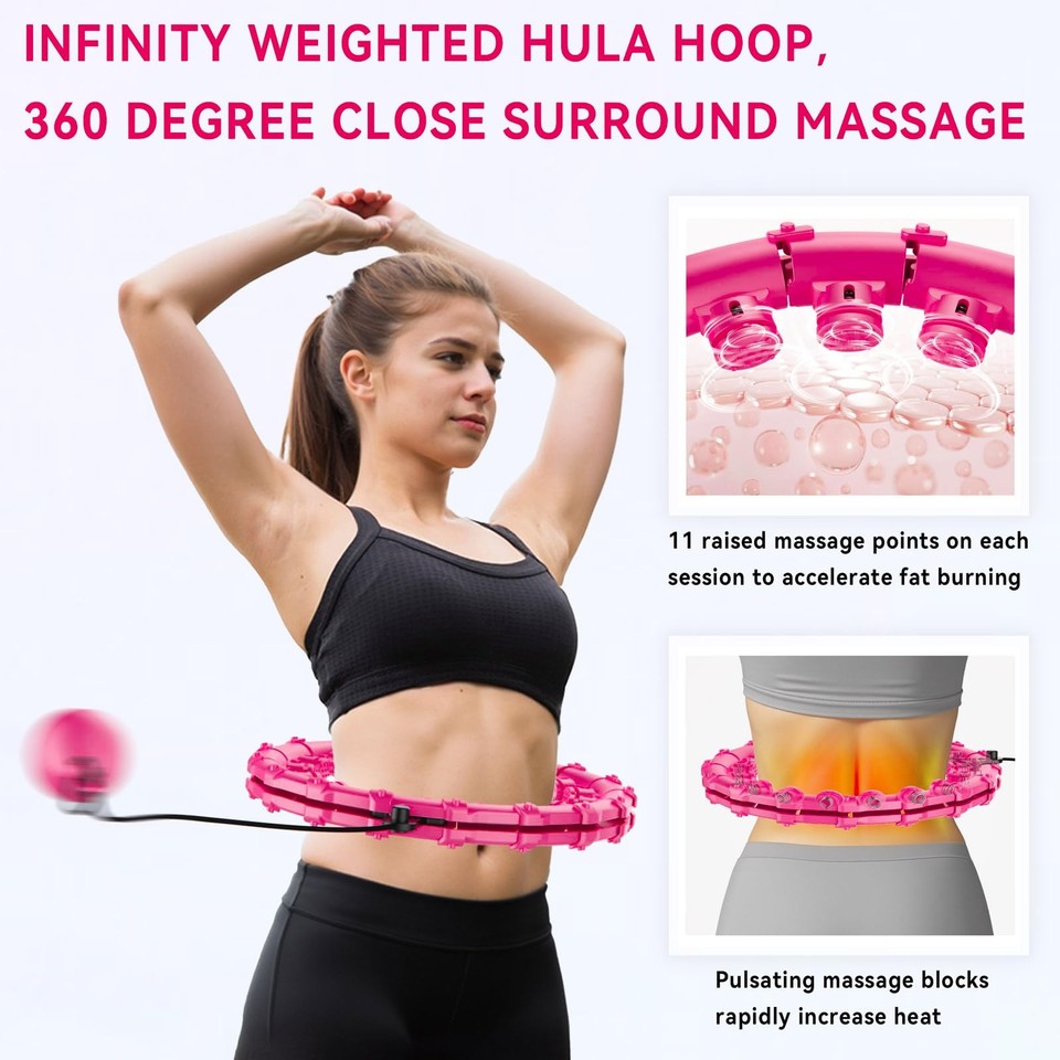 Infinity Weighted Hoop with 32 Links62 Inch,Weighted Hula Hoop for ...