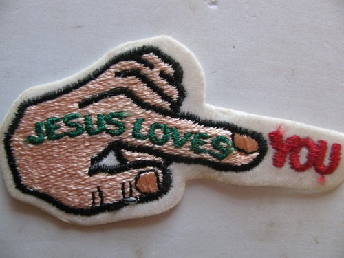 JESUS LOVES YOU Iron On Religious Christian Patch 4” Trucker MC Hat ...