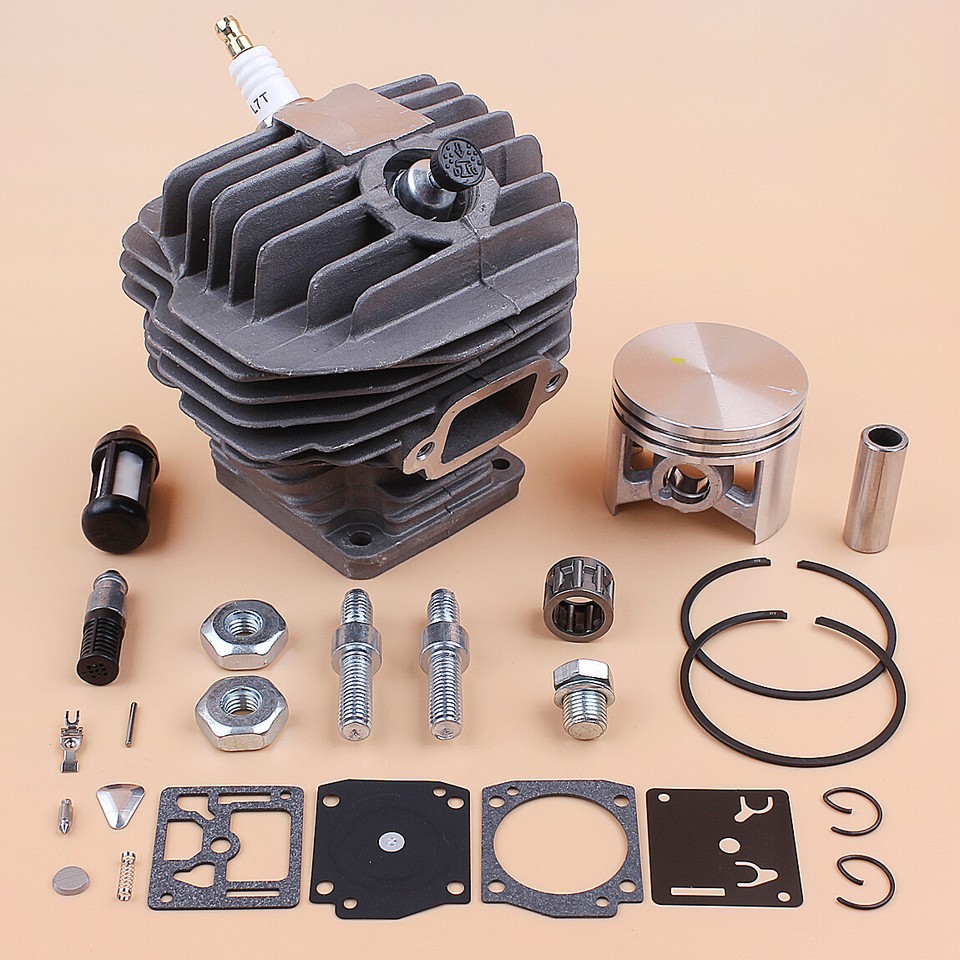 Cylinder Piston 12mm Pin Carb Kit Fit Stihl MS440 044 Chainsaw Bar Stud ...