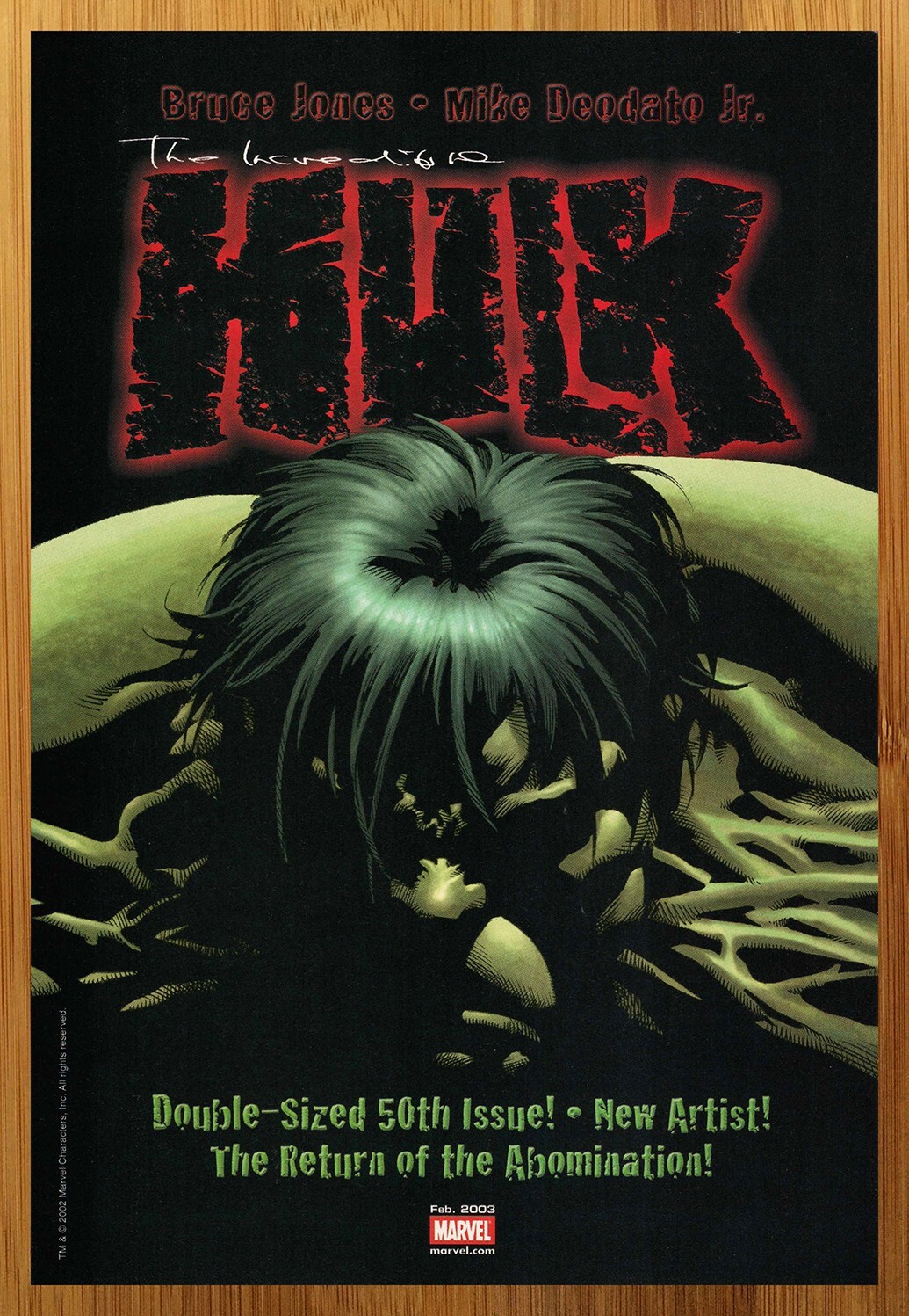 2002 Marvel Comics Incredible Hulk Print Ad/Poster Mike Deodato Jr ...