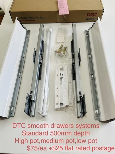 DTC Smooth Drawers Systems Complete Sets Standard Size 500mm Depth ...