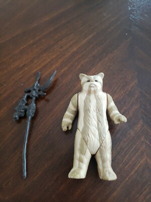 Vintage Star Wars Logray Ewok Action Figure 1983 Kenner, Macau, Staff ...
