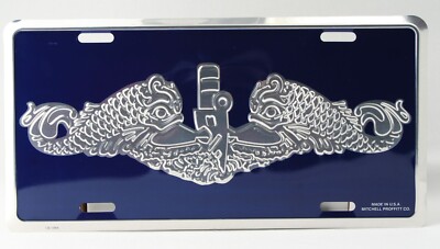 United States Navy Submarine Dolphin Embossed License Plate (Licensed ...