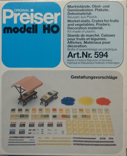 Preiser 594 (Spur H0) Marktstände, Obst und Gemüse + OVP (unbenutzt) | eBay