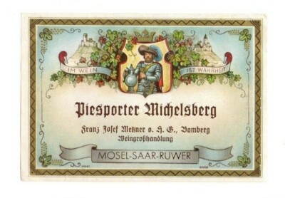 Germany - Wine Label - Franz Josef Metzner, Bamberg - Piesporter ...