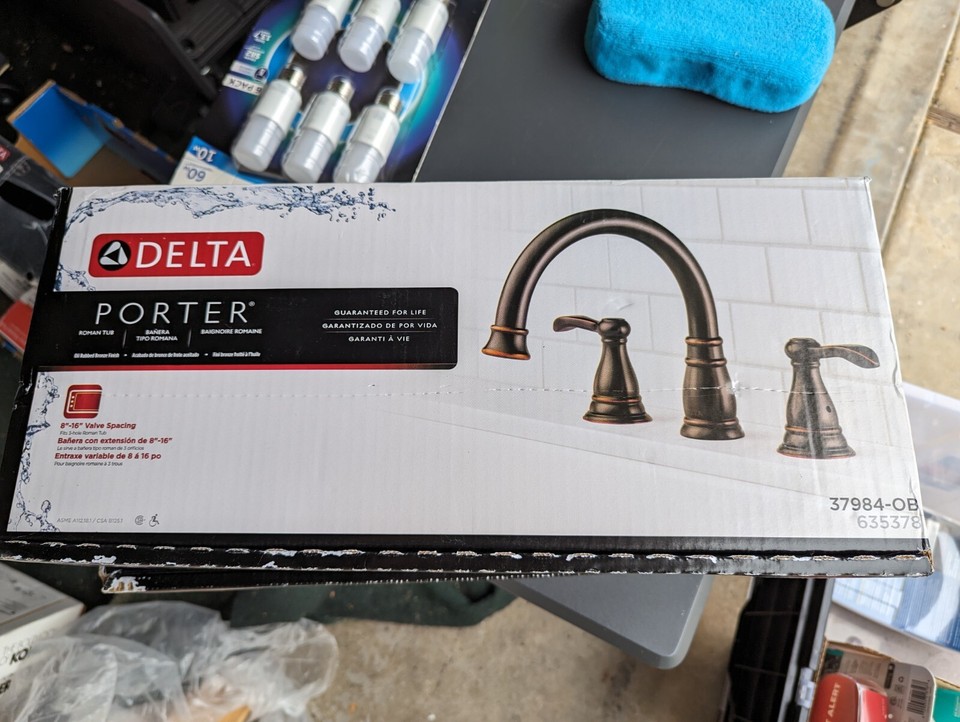 Delta Porter 37984-OB 2 Handle Roman Tub Faucet - Oil Rubbed Bronze ...