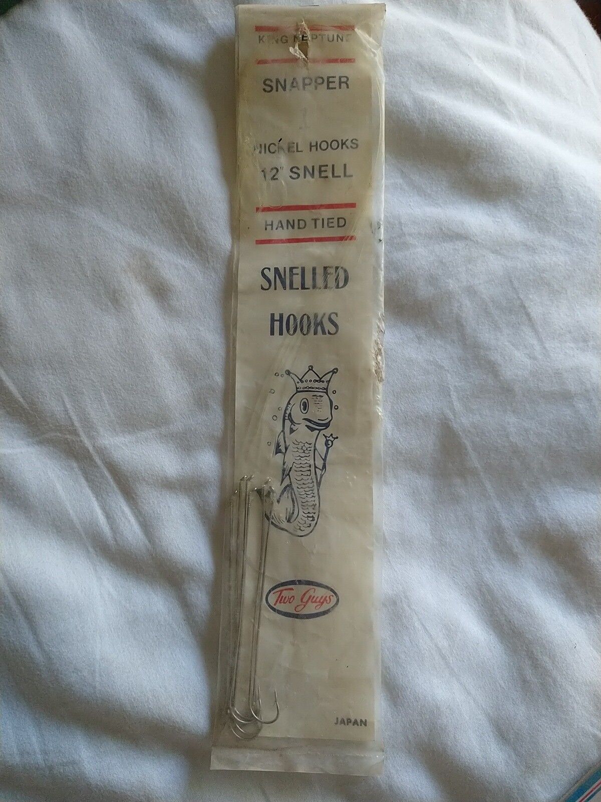6-PACK Two Guys King Neptune Snapper Nickel Hooks 12" Smell Hand Tied ...