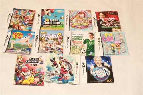 LOT OF 11 NINTENDO DS 3DS - Instruction Manual Booklet ONLY | eBay