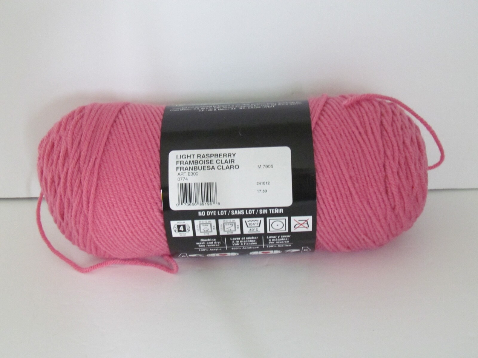 Red Heart Super Saver #0774 Light Raspberry Yarn, 7 oz., 364 yards, HTF ...