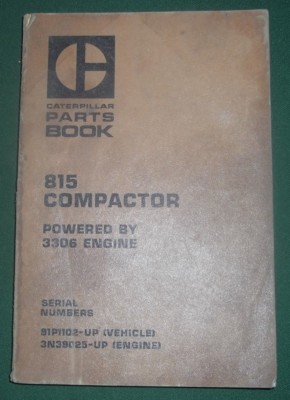CAT CATERPILLAR 815 COMPACTOR PARTS BOOK MANUAL S/N 91P1102-UP | eBay