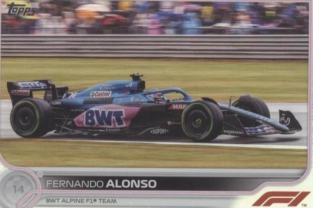 2022 Topps Formula 1 - F1 Cars Fernando Alonso #115 Rainbow Foil for ...