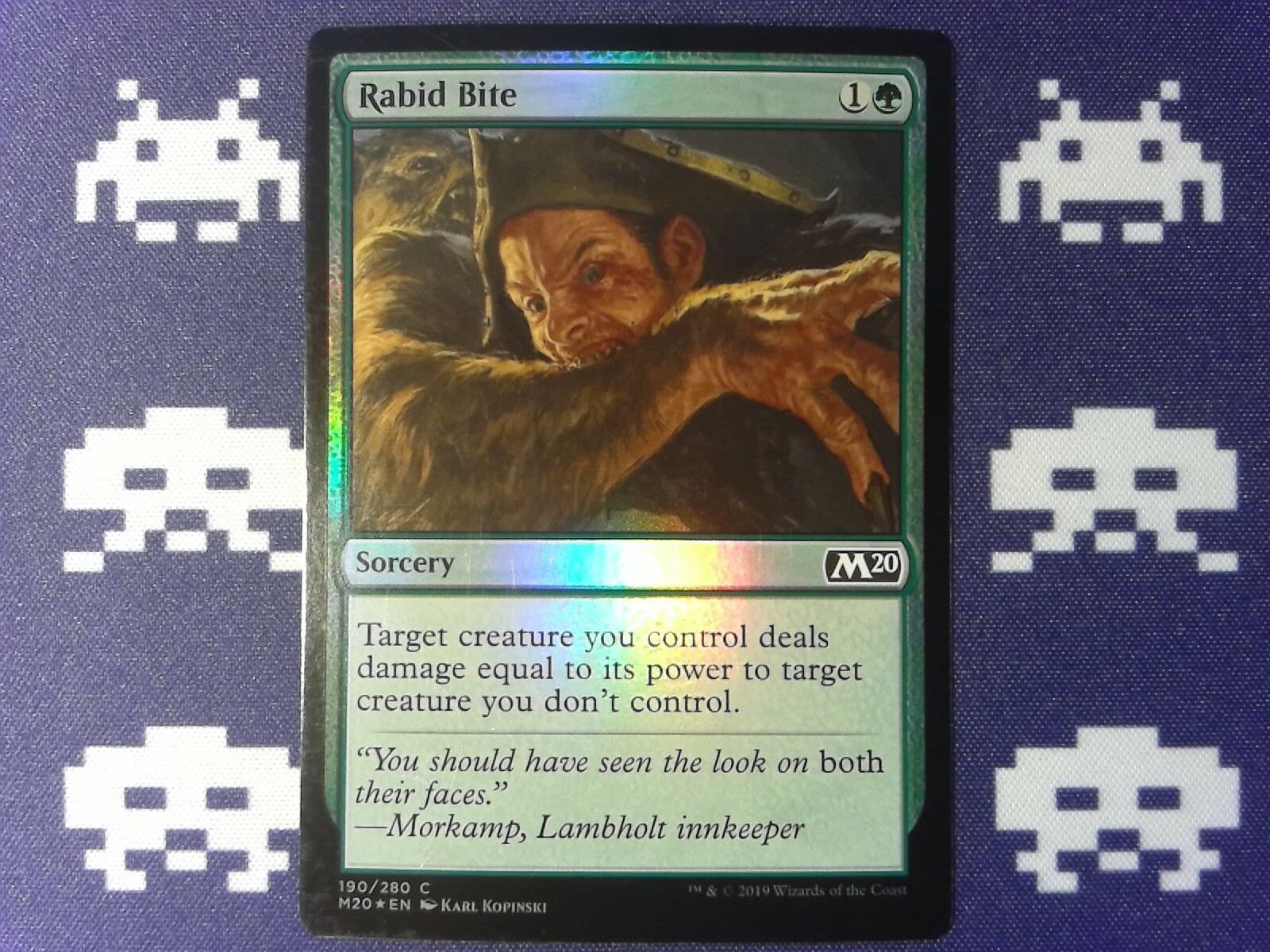 Foil Rabid Bite Core Set 2020 - Magic the Gathering MTG Green | eBay
