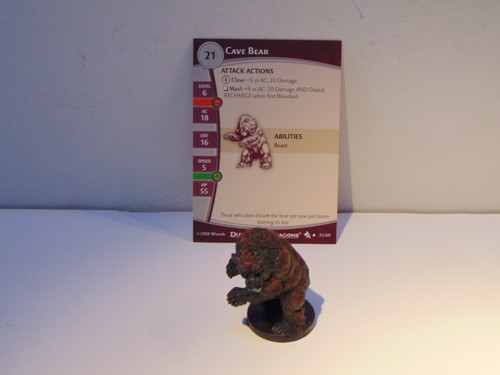 Dungeons & Dragons Miniatures Game: Cave Bear - Against The Giants #31 ...