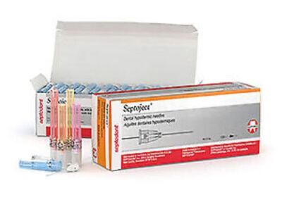 SEPTODONT SEPTOJECT NEEDLES, 100/BOX, 10 BOXES/CASE, 1 CASE (1,000 ...