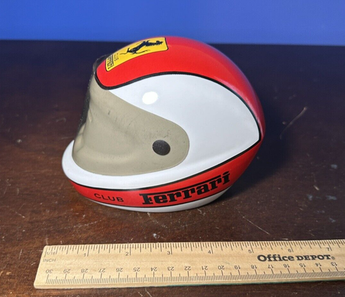 Cermic Ferrari Racing Helmet Coin Bank Formula 1 Club Ferrari Made in ...