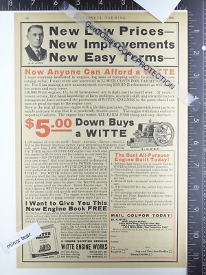 1926 ADVERTISING for Witte Engine Works hit and miss ? ADVERTISEMENT | eBay