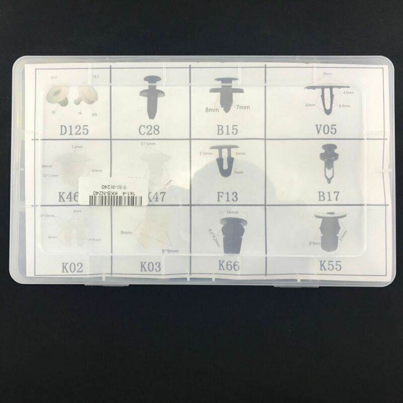 240Pcs 12 Sizes Interior Door Trim Plastic Panel Retainers Clips Kit ...